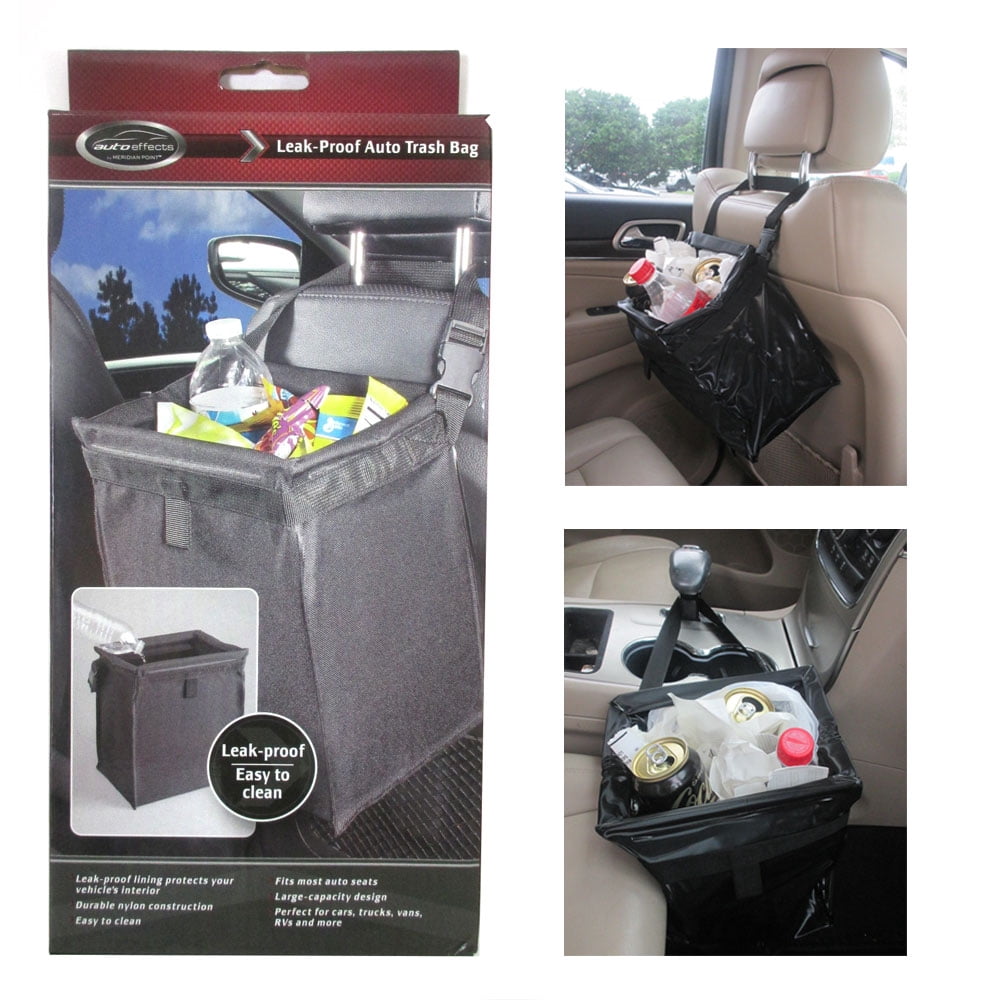Auto Trash Bag Car Can Litter Garbage Leak Proof Bin Headrest ...