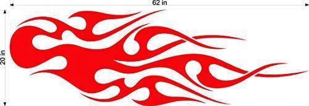 Auto Truck Car Boat Side Flames Tribal Decal Sticker TF004 - Walmart.com