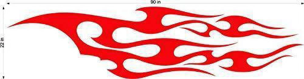 Auto Truck Car Boat Side Flames Tribal Decal Sticker TF005 - Walmart.com