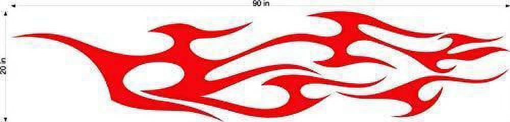 Auto Truck Car Boat Side Flames Tribal Decal Sticker TF008 - Walmart.com