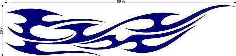 Auto Truck Car Boat Side Flames Tribal Decal Sticker TF018 - Walmart.com