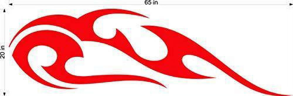 Auto Truck Car Boat Side Flames Tribal Decal Sticker TF027 - Walmart.com