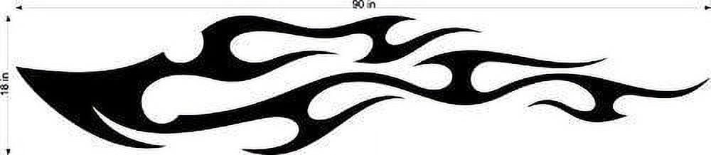 Auto Truck Car Boat Side Flames Tribal Decal Sticker TF055 - Walmart.com