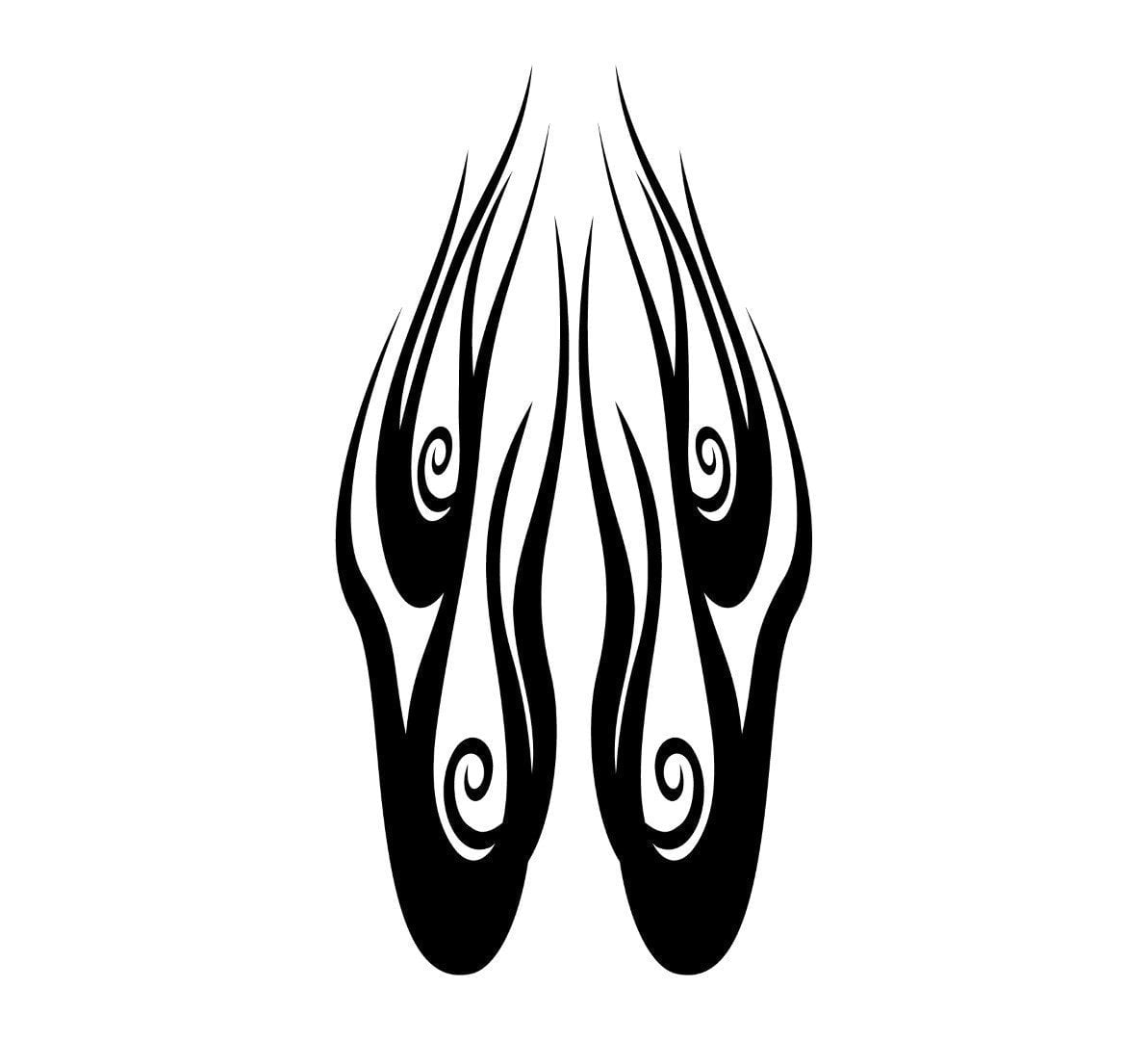 Auto Truck Car Hood Flames Graphics Decals HH09 - Walmart.com