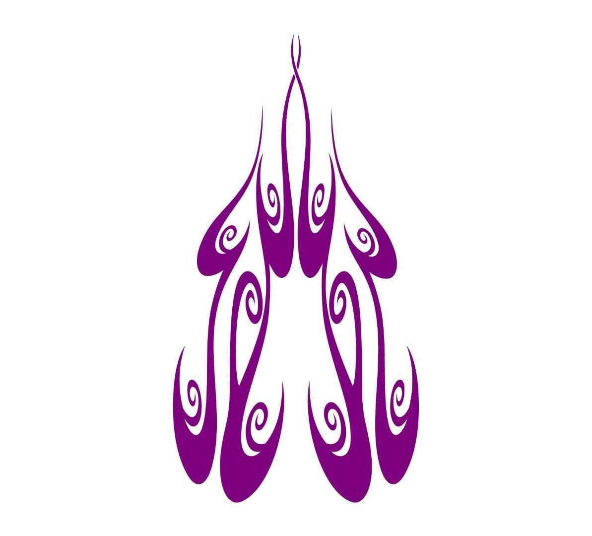 Auto Truck Car Hood Flames Graphics Decals HH13 - Walmart.com