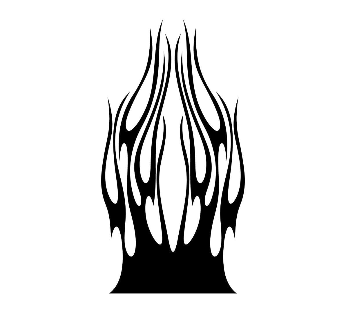 Auto Truck Car Hood Flames Graphics Decals HH21 - Walmart.com