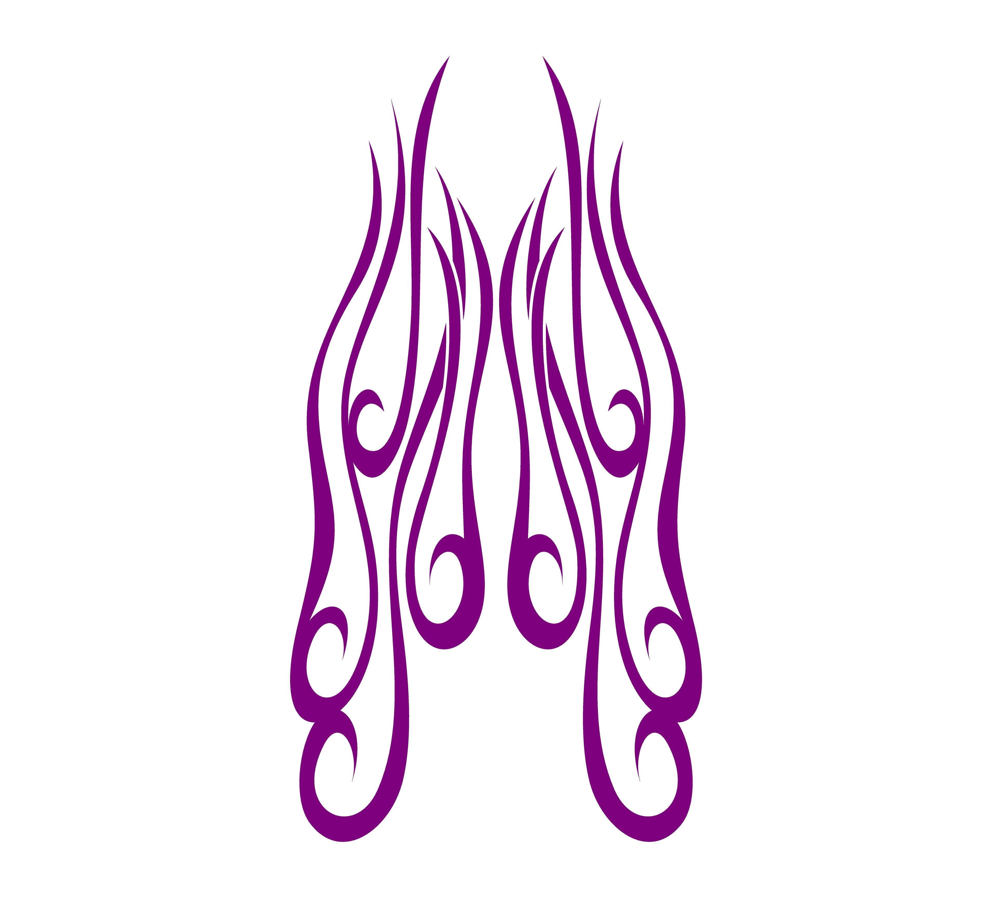 Auto Truck Car Hood Flames Graphics Decals HH32 - Walmart.com