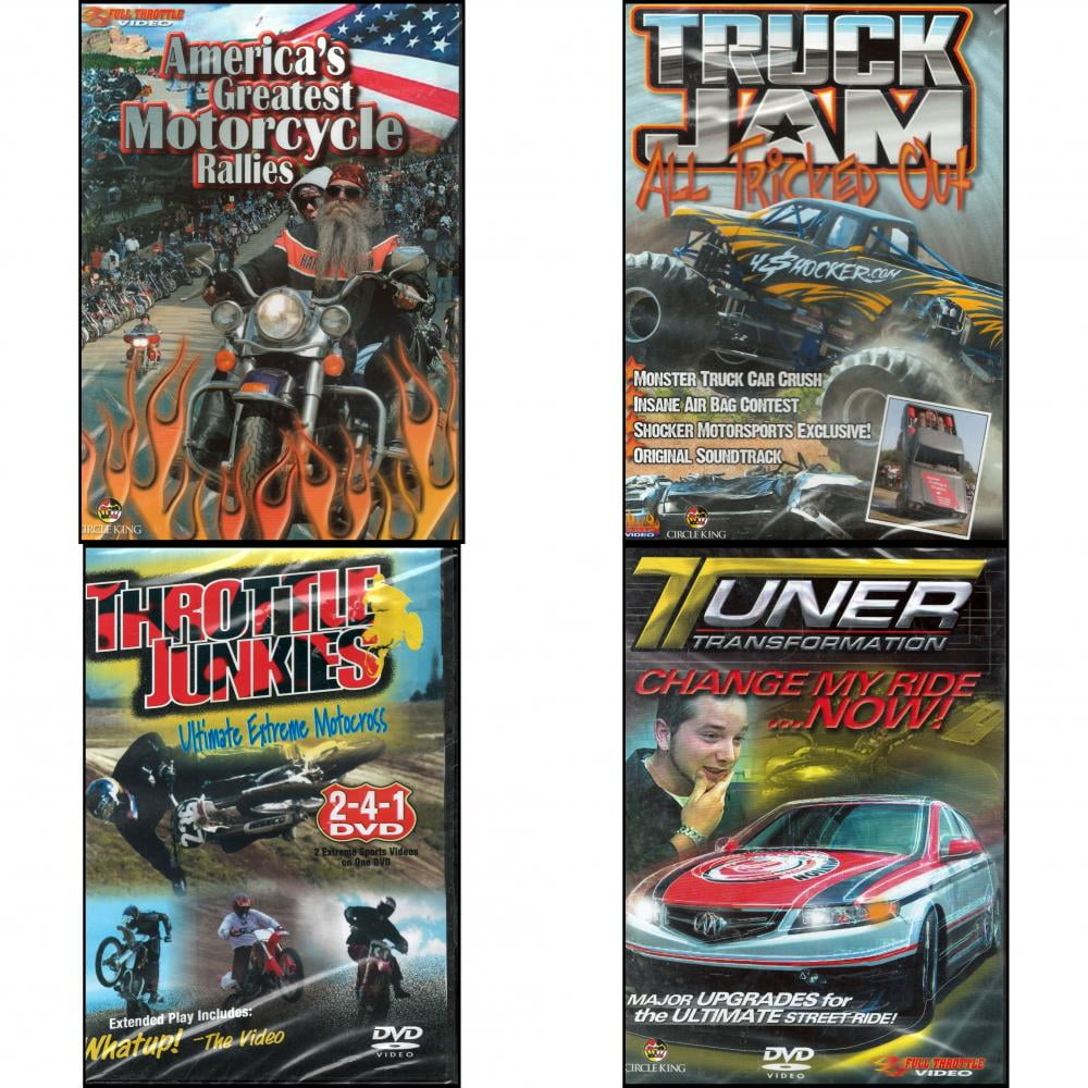 Auto, Truck & Cycle Extreme Stunts & Crashes 4 Pack DVD Bundle ...