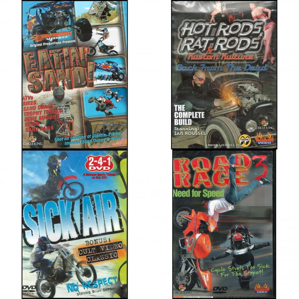 Auto, Truck & Cycle Extreme Stunts & Crashes 4 Pack DVD Bundle: Eatin ...