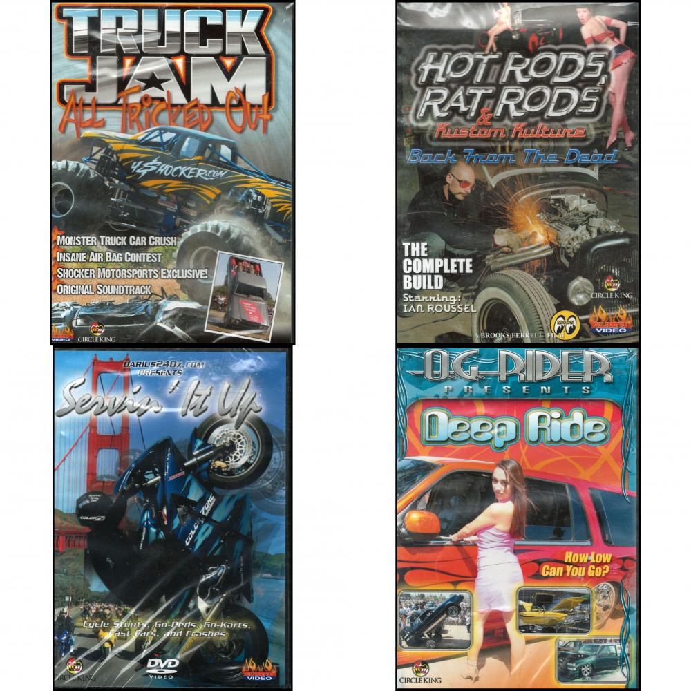 Auto, Truck & Cycle Extreme Stunts & Crashes 4 Pack DVD Bundle: Truck ...