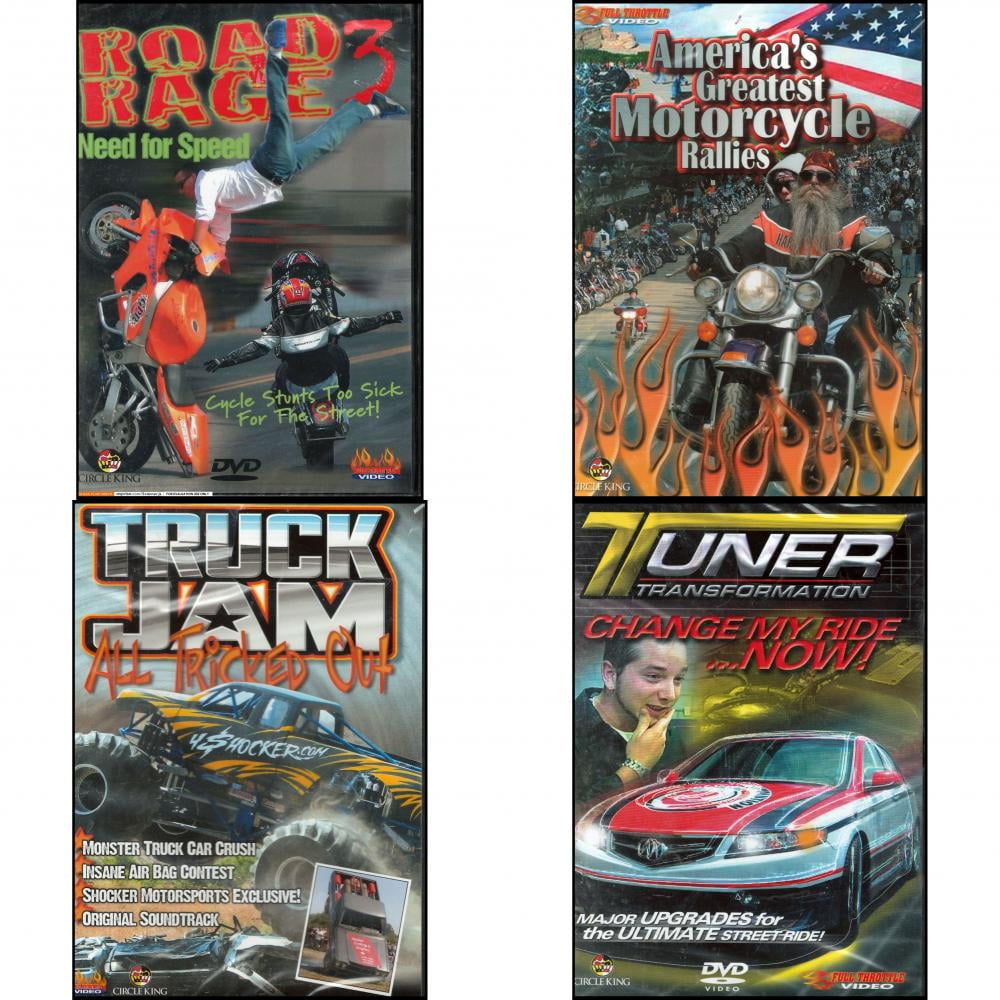 Auto, Truck & Cycle Extreme Stunts & Crashes 4 Pack DVD Bundle: Road ...