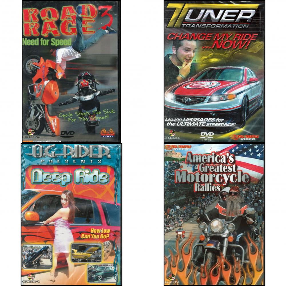 Auto, Truck & Cycle Extreme Stunts & Crashes 4 Pack DVD Bundle: Road ...