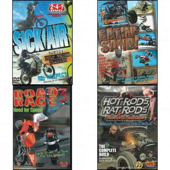 Auto, Truck & Cycle Extreme Stunts & Crashes 4 Pack DVD Bundle: Sick ...