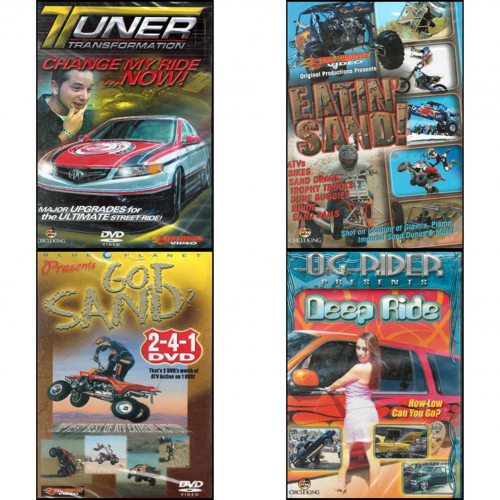Auto, Truck & Cycle Extreme Stunts & Crashes 4 Pack DVD Bundle: Tuner ...