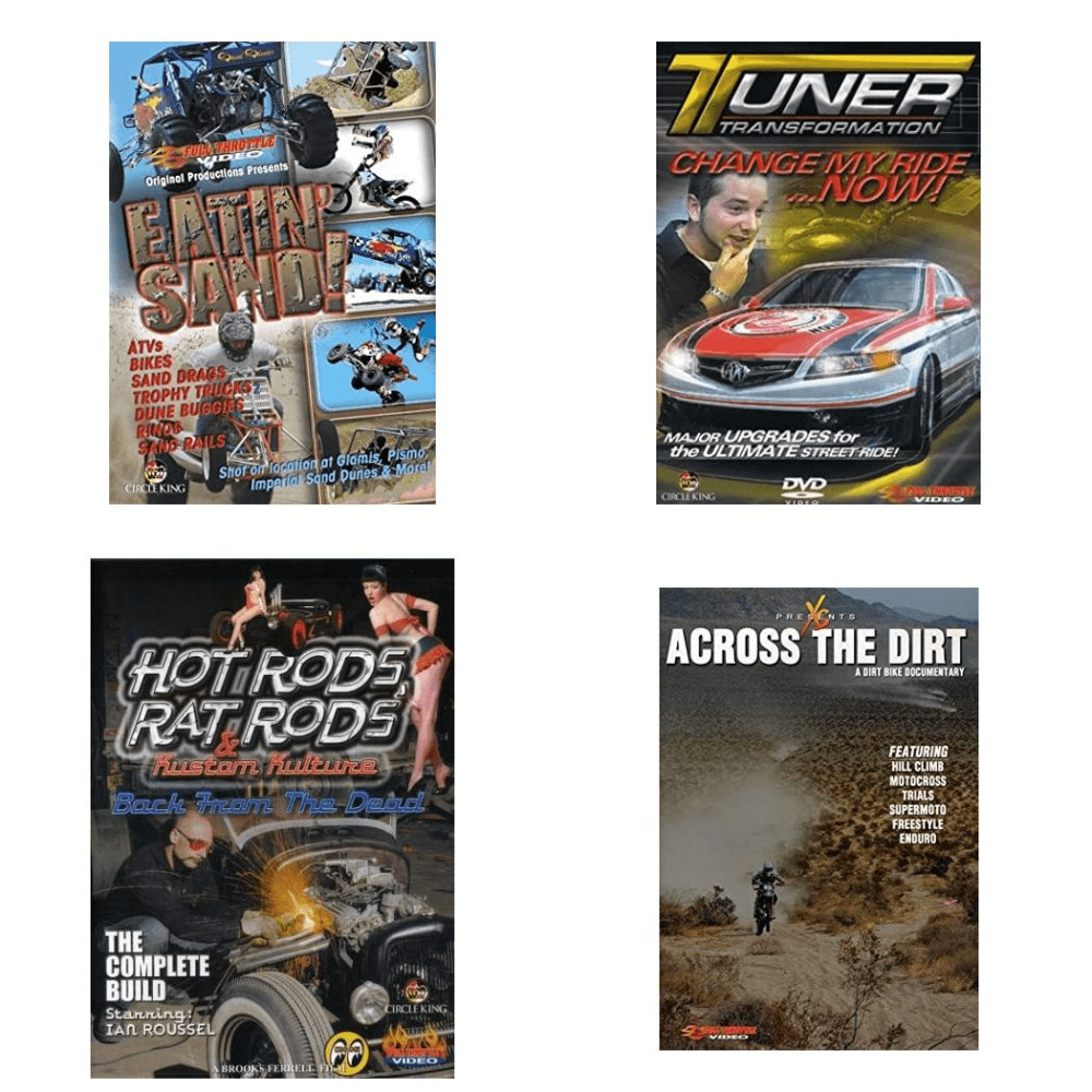 Auto, Truck & Cycle Extreme Stunts & Crashes 4 Pack DVD Bundle: Tuner ...