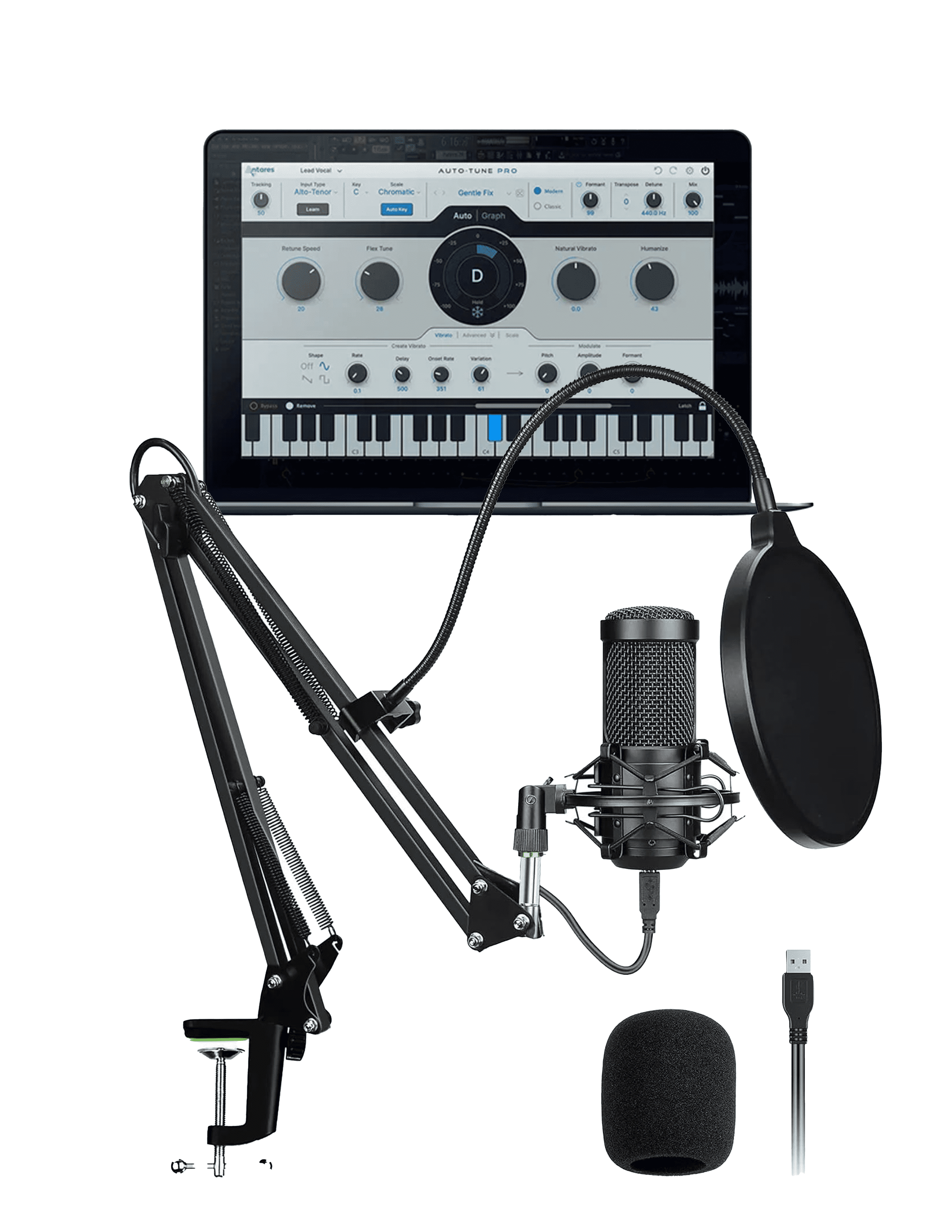 Auto Tune Access 10 Recording Microphone Bundle with Software Plugin ...