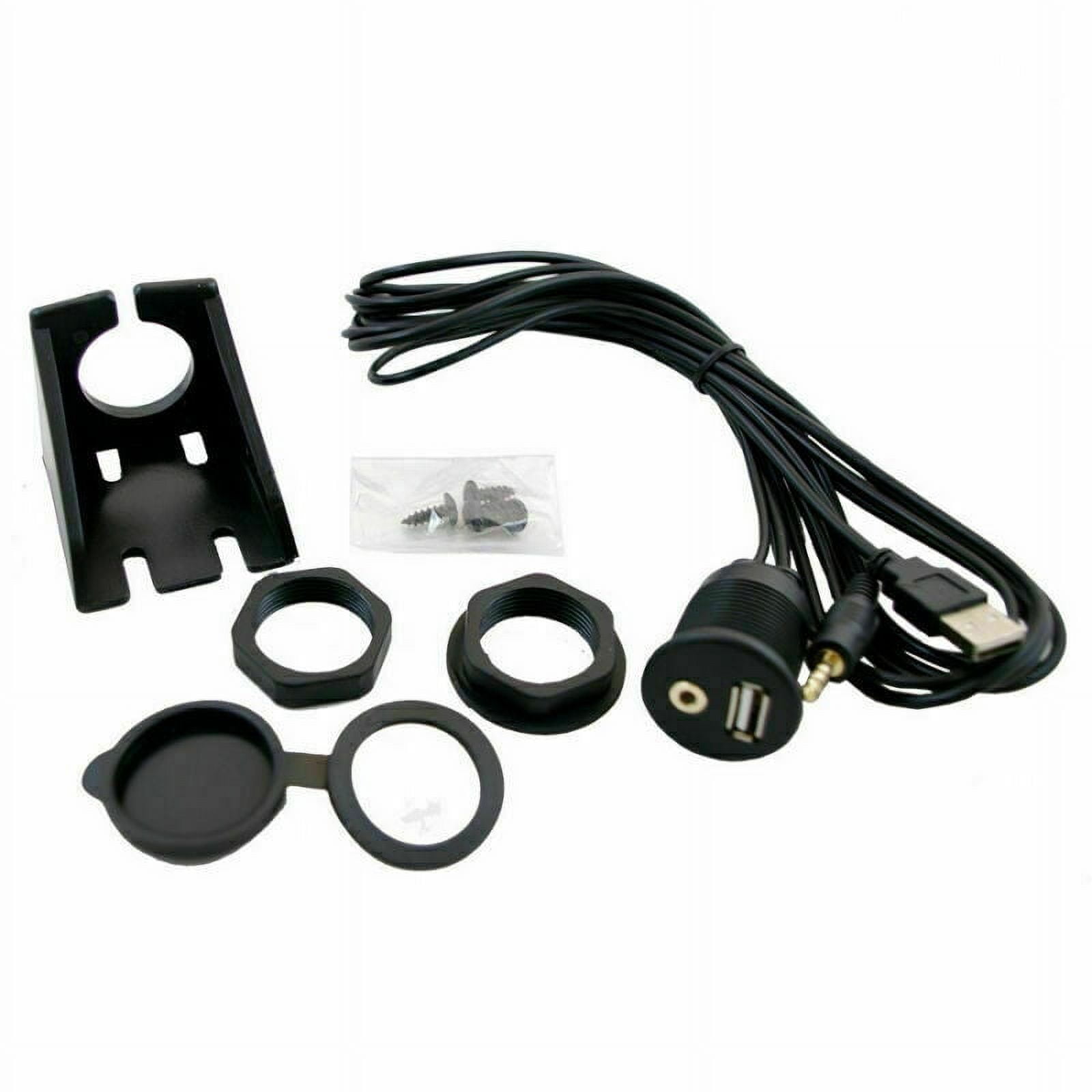 Auto USB & 3.5mm Aux Extension Cable Dashboard Drill Kit 1/8 AUX for ...