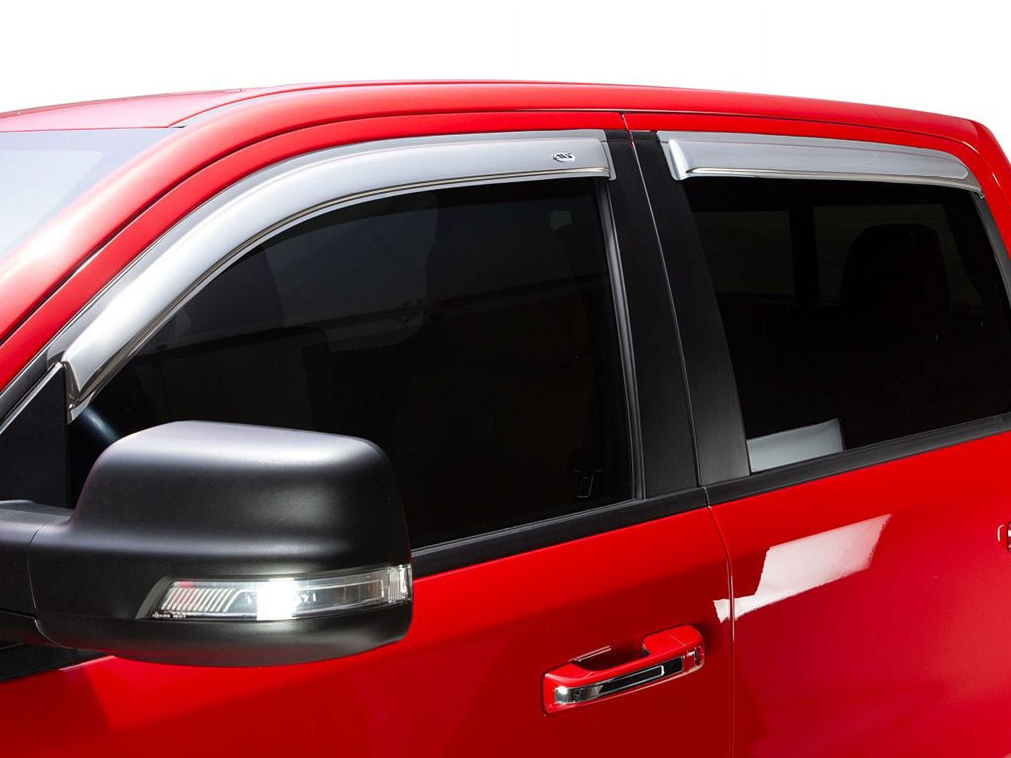 Auto VentShade (AVS) by RealTruck Chrome Vent Visors Front & Rear Set ...