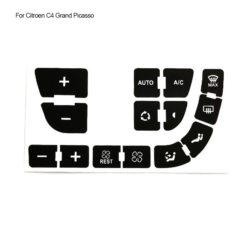 Auto Vinyl Repair Decal Sticker for Car AC Buttons, Matte Black, Ideal ...