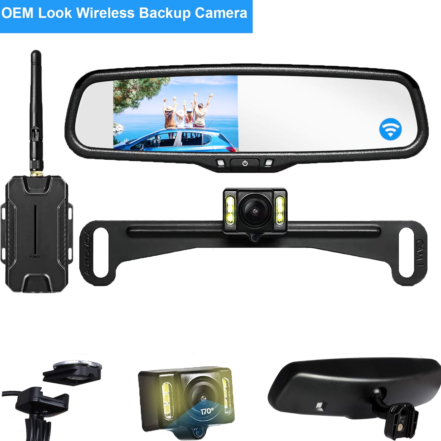 Auto-Vox Wireless Backup Camera Oem Look Rear View Mirror Camera for ...