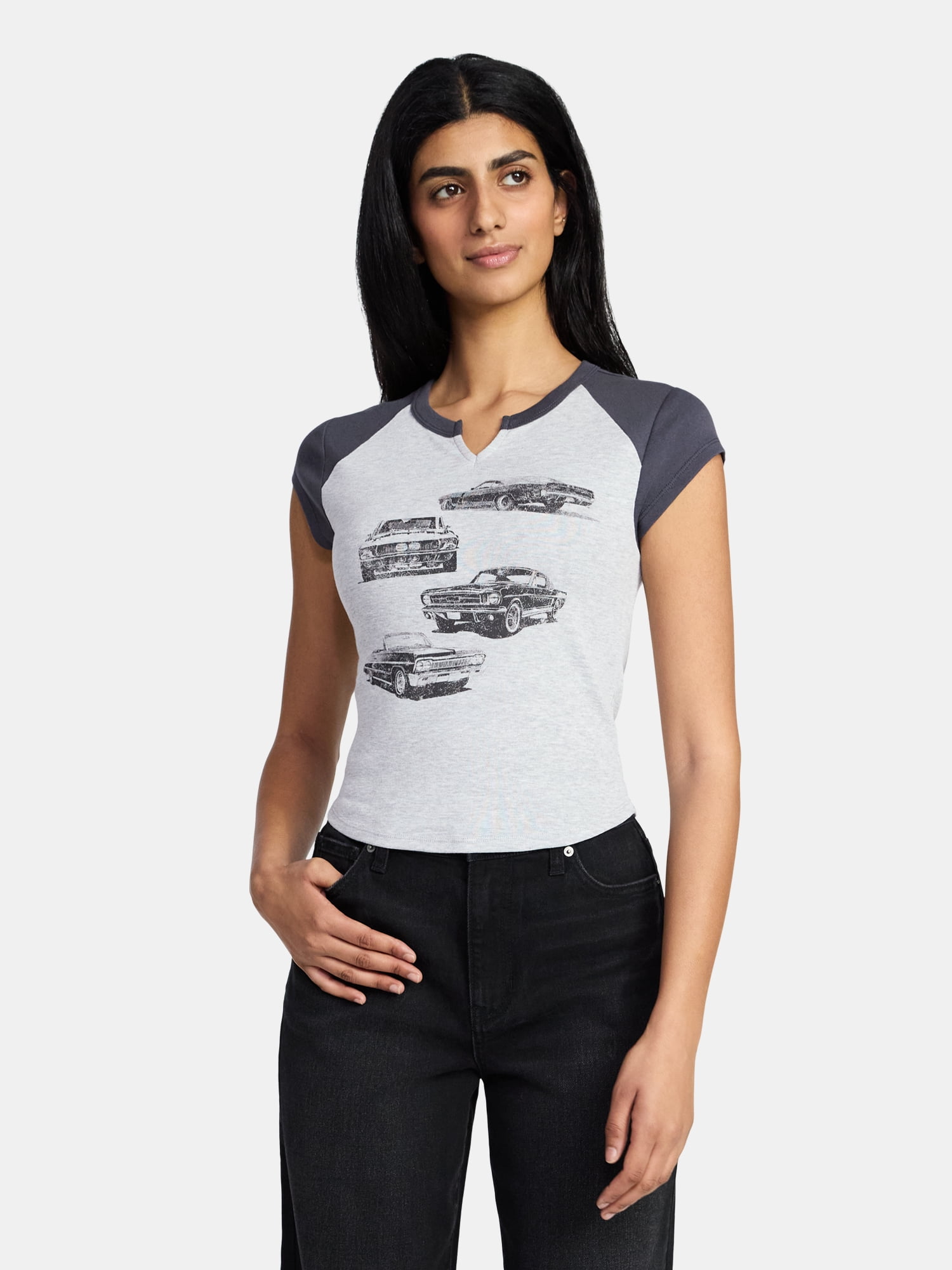 Auto Women's Graphic Tee with Short Sleeves, Sizes XXS-XXL - Walmart.com