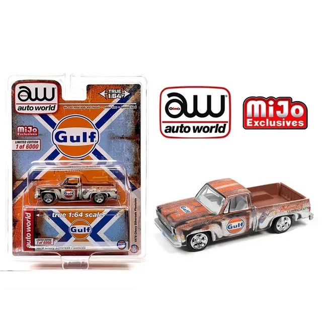 Auto World 1:64 1978 Chevrolet Silverado GULF (Patina Rust) Pickup ...