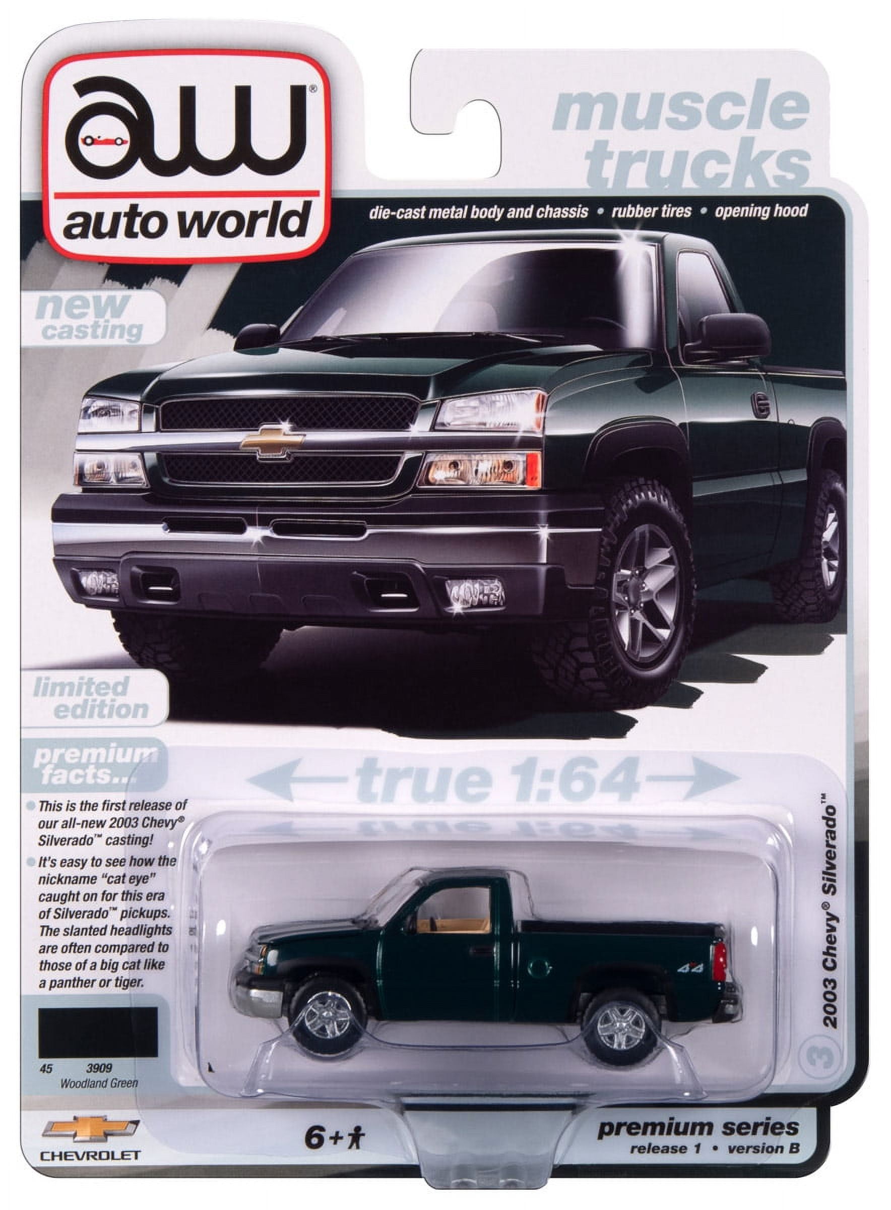 Auto World 1:64 Die Cast Premium 2003 Chevy Silverado Truck 2024 ...