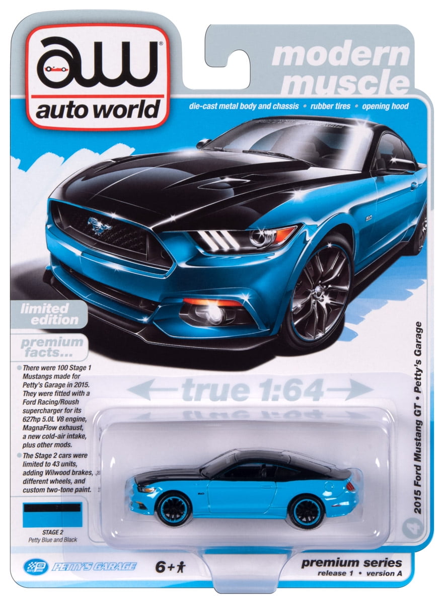 Auto World 1:64 Die Cast Premium Petty's Garage 2015 Ford Mustang GT ...