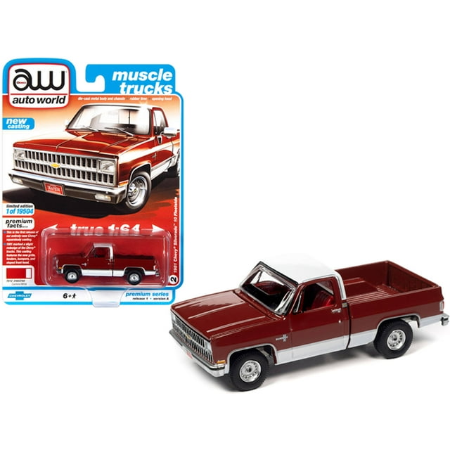 Auto World 1/64 Diecast Car 1981 Chevrolet Silverado 10 Fleetside Truck ...