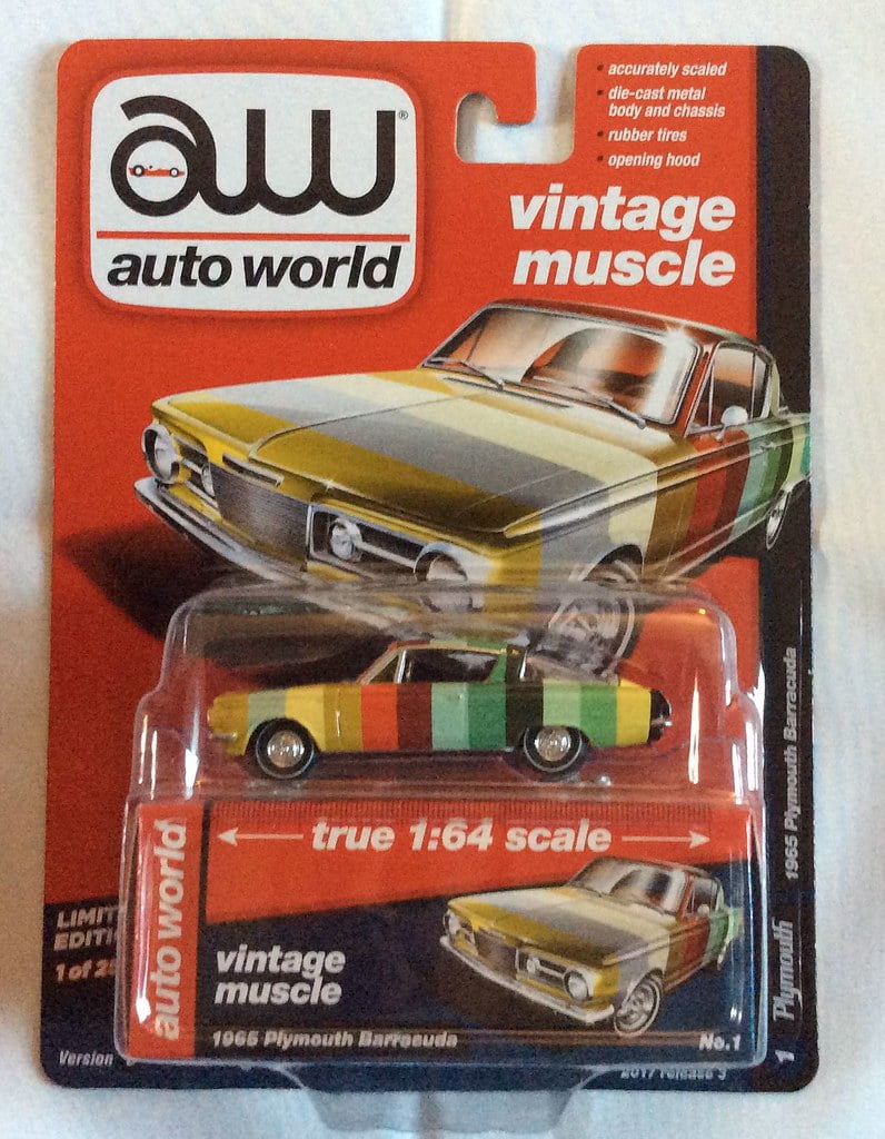 Auto World 1:64 Scale Vintage Muscle 1965 Plymouth Barracuda Diecast ...