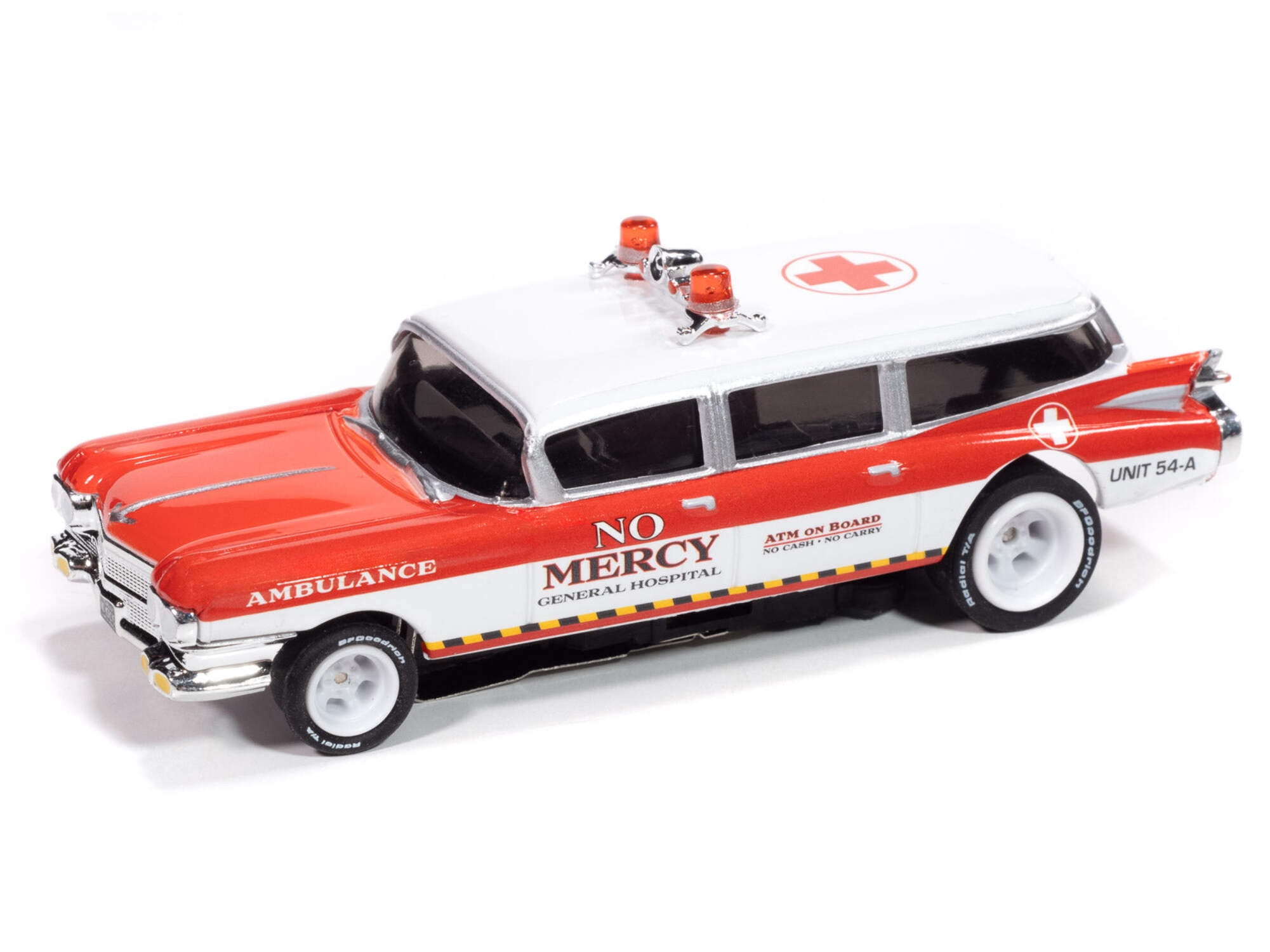 Auto World 4Gear SC414-4A 1959 Cadillac Ambulance (Red White) HO Scale ...