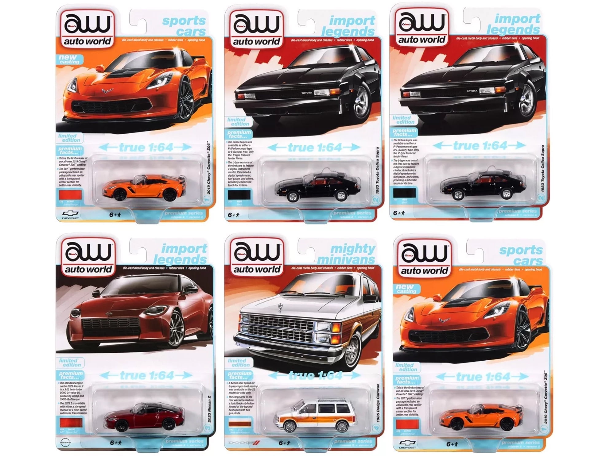 Auto World Premium 2024 Set A of 6 pieces Release 2 1/64 Diecast Model ...