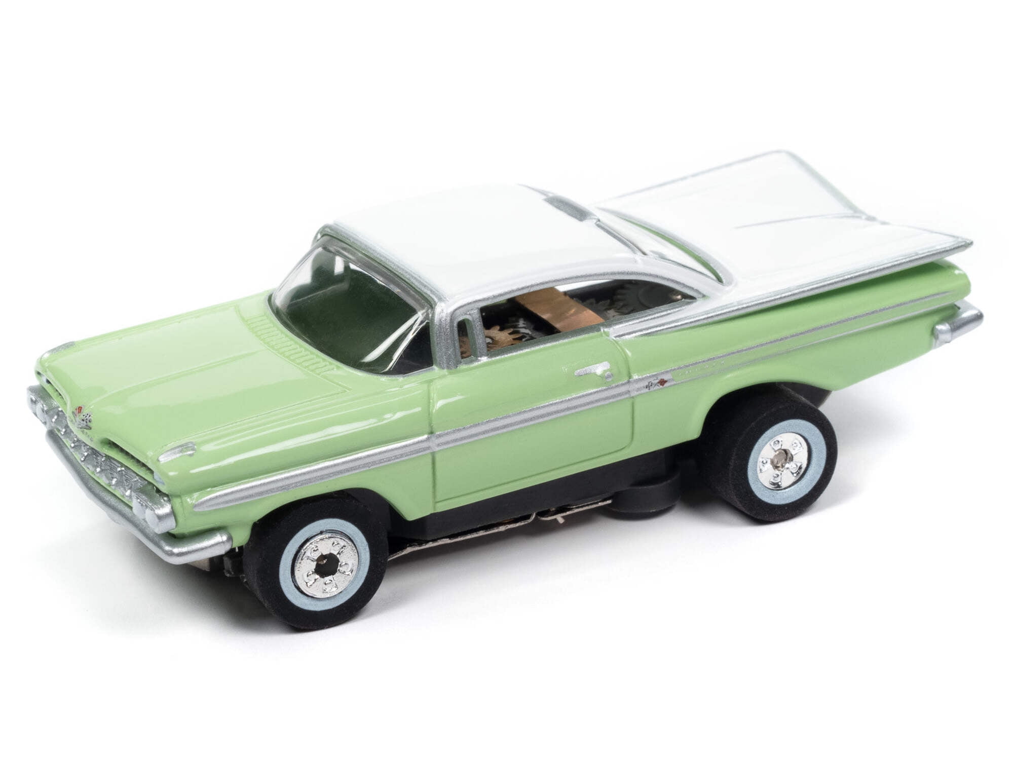 Auto World Thunderjet SC408-3A 1959 Chevy Impala Seafoam Green White HO ...