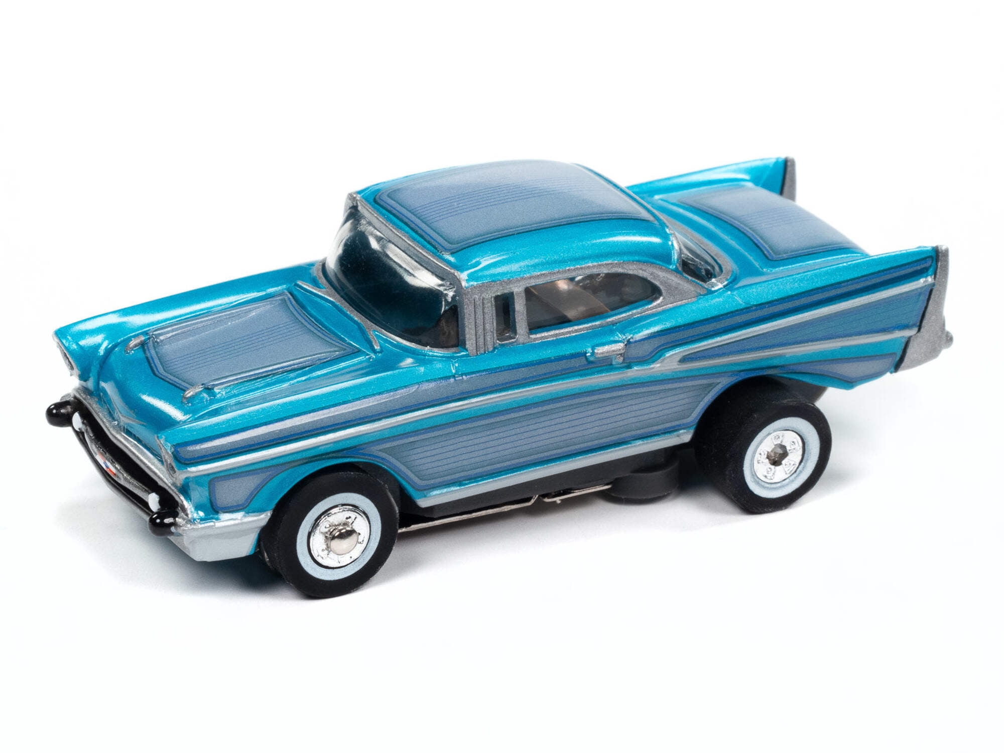 Auto World Thunderjet SC411-3B 1957 Chevrolet Bel Air Lowrider (Aqua ...
