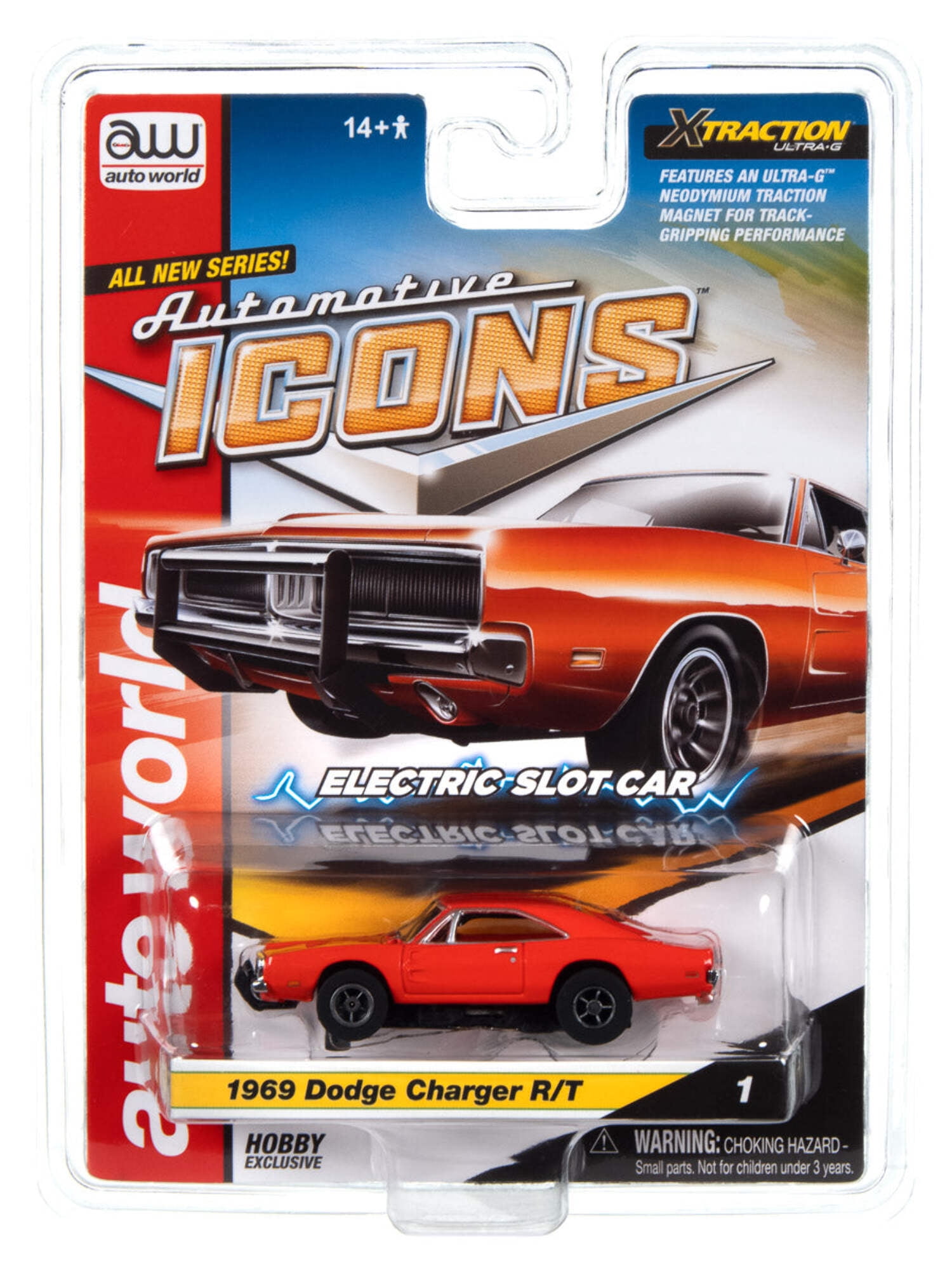 Auto World Xtraction 1969 Dodge Charger HO Scale Slot Car - Walmart.com