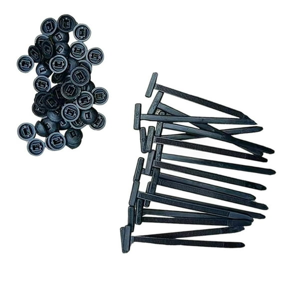 Auto Zip Tie Buckle, Self-Locking Nylon Zip Ties Holder,Plastic Cable ...