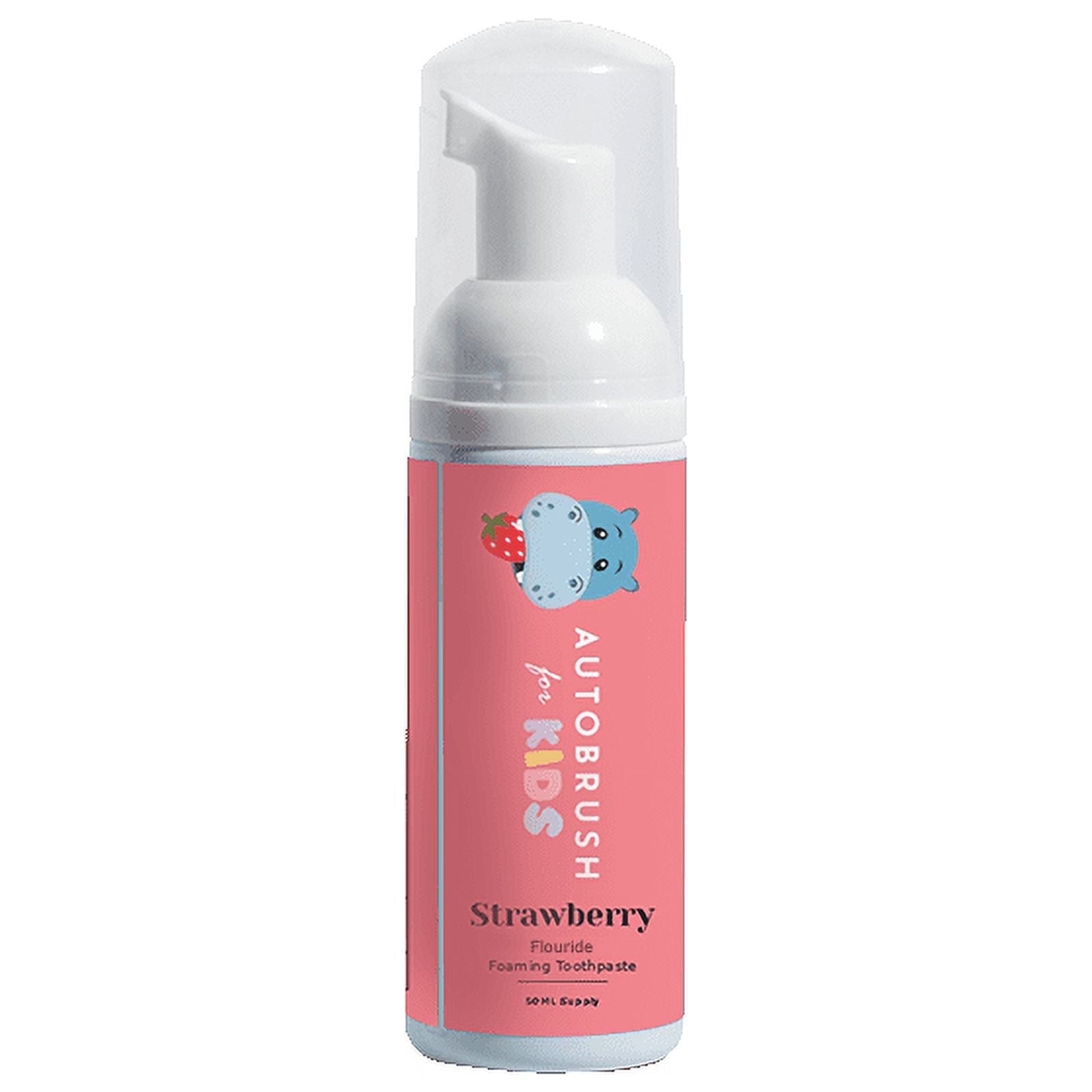 AutoBrush Kid's Strawberry Flavor Fluoride Foaming Toothpaste for ...