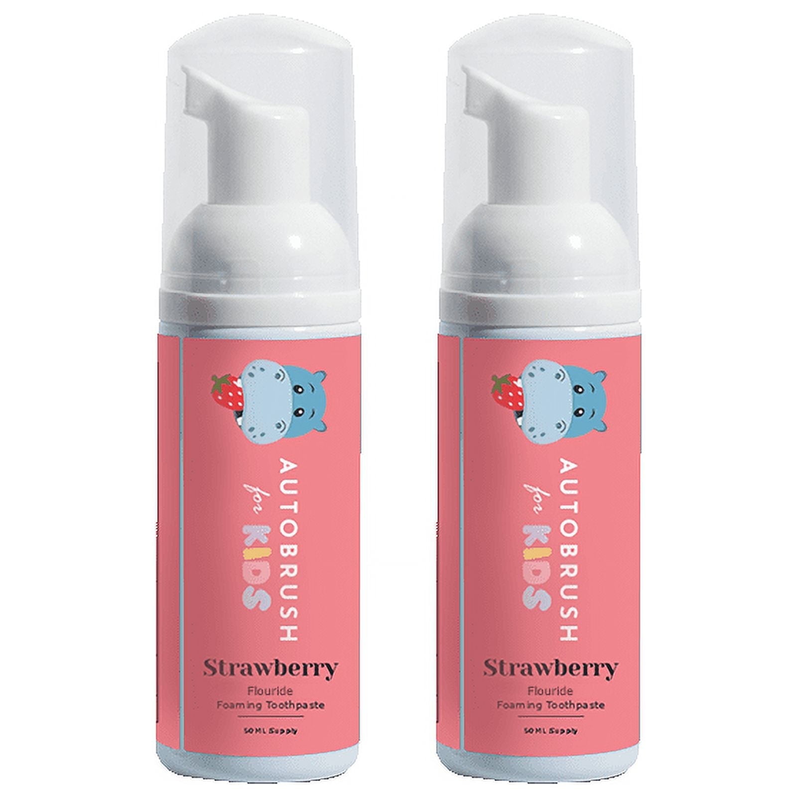 AutoBrush Kids Fluoride Foaming Toothpaste, Strawberry Flavor, 2 Pack ...