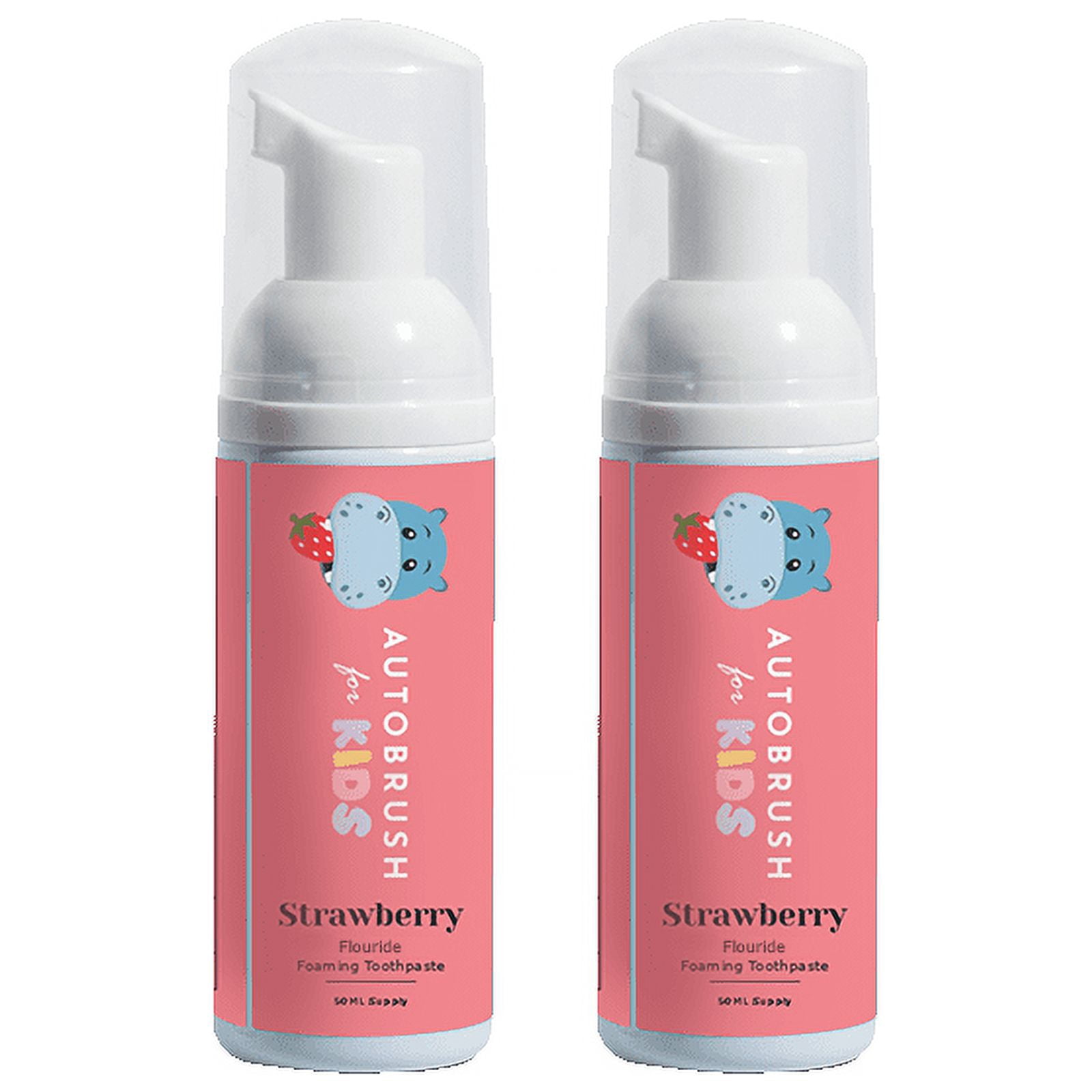 AutoBrush Kids Fluoride Foaming Toothpaste Strawberry Flavor (2 Pack ...