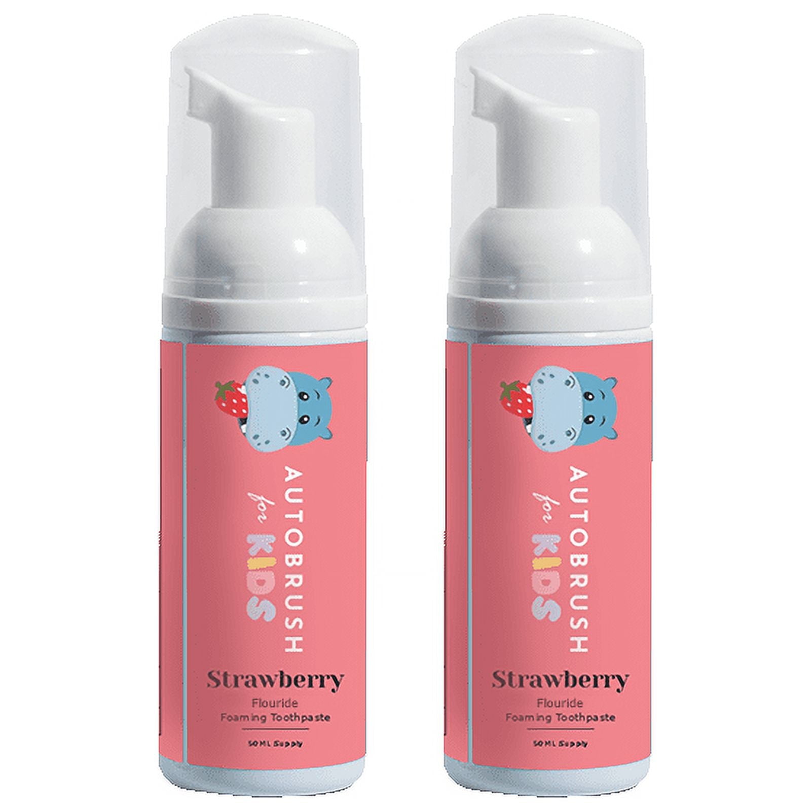 AutoBrush Kids Fluoride Foaming Toothpaste, Strawberry Flavor, 2 Pack ...