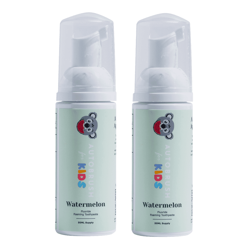 AutoBrush Kids Fluoride Foaming Toothpaste Watermelon Flavor (2 Pack ...