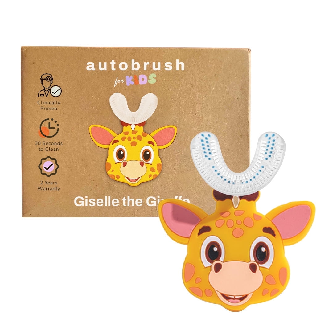 AutoBrush Manual Kids U Shaped Toothbrush with Soft Nylon Bristles ...