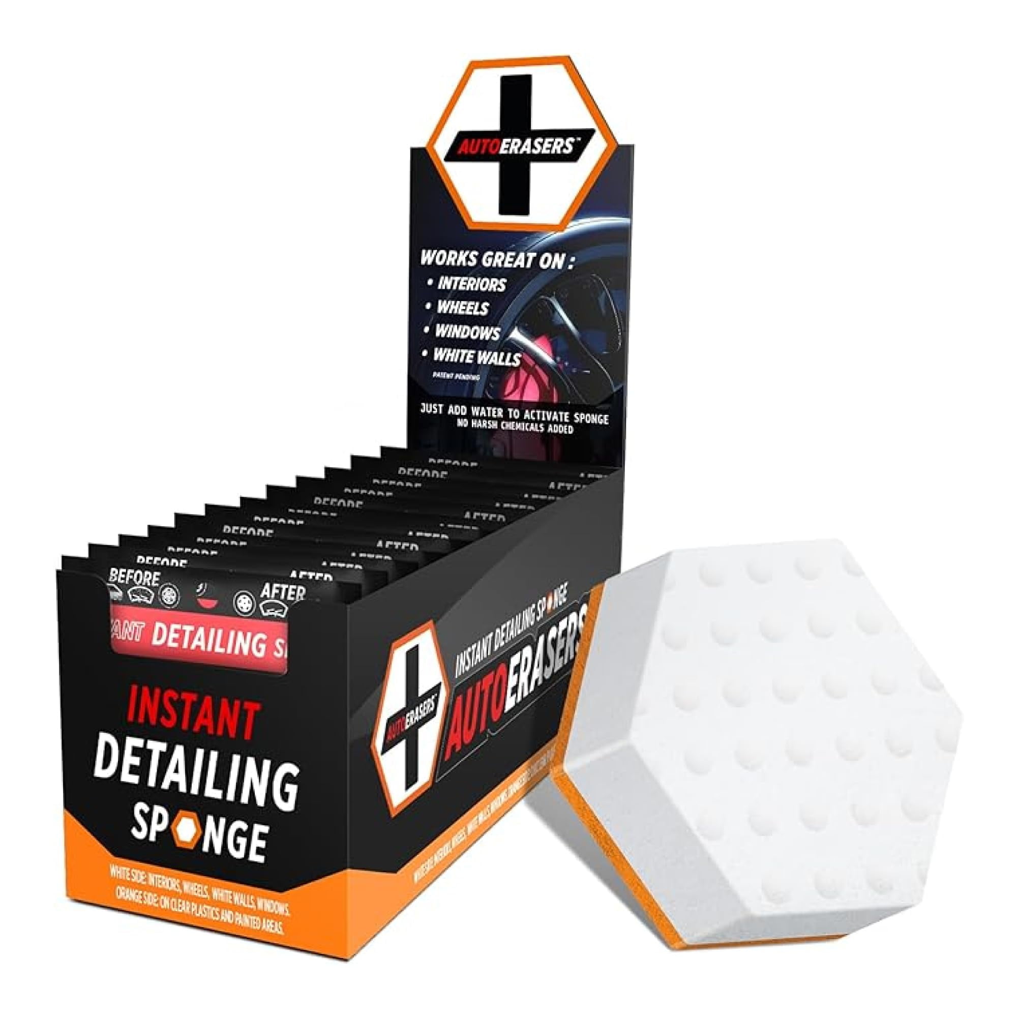 AutoERASERS™ Instant Detailing Car Bikes Wash Sponge, Non-Scratch Car Cleaning Sponge, Dual ...