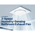 AutoFlow Bathroom Fan with Humidity Sensor, 30-160 CFM EC Motor, 10.2 ...