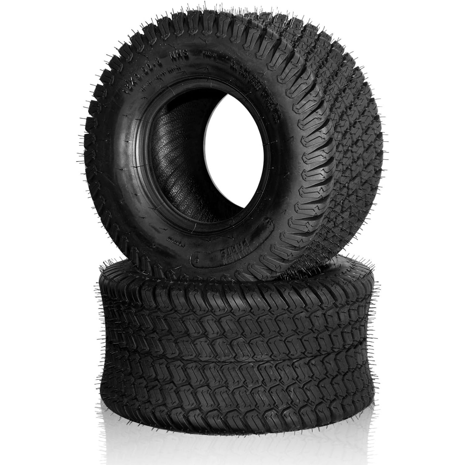 AutoForever 18x9.50-8 Lawn Garden Mower Tractor Golf Cart Turf Tires 4 ...