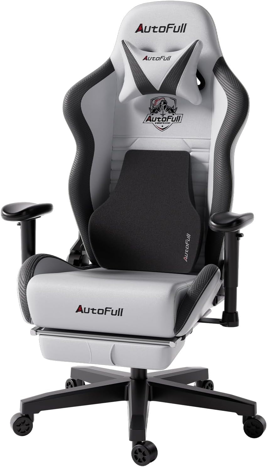 AutoFull C3 Gaming Chair PC Chair with Ergonomics Lumbar Support, Racing Style PU Leather High ...