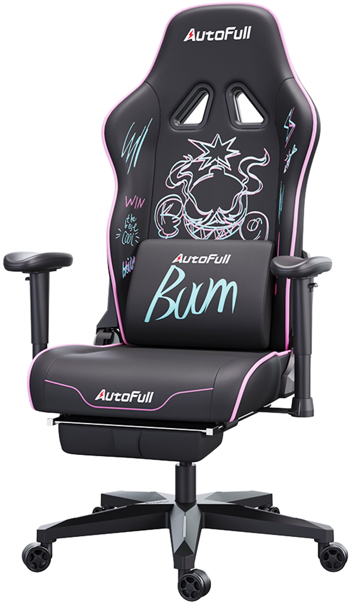 AutoFull Graffiti Gaming Chair Big and Tall Ergonomic Computer Chair ...