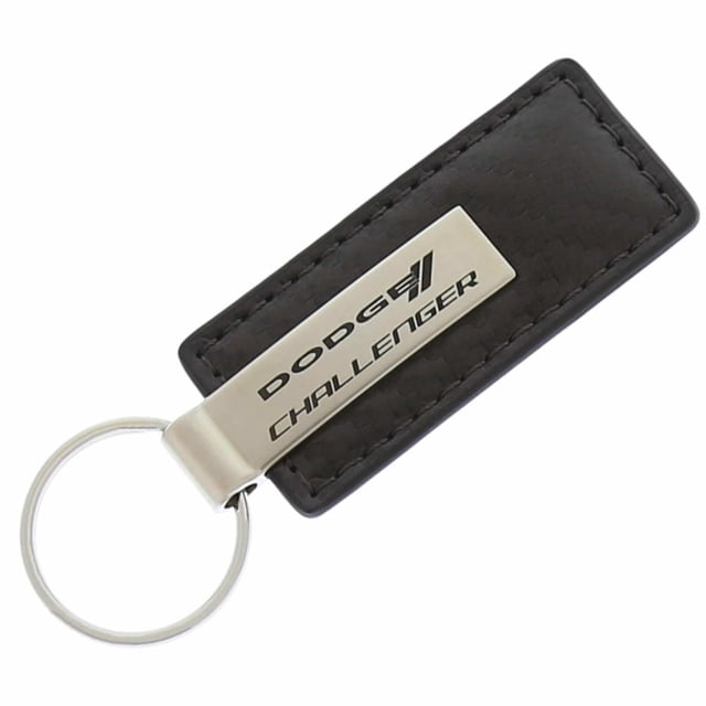 AutoGold Dodge Challenger Gun Metal CF Carbon Fiber Leather Logo Key ...