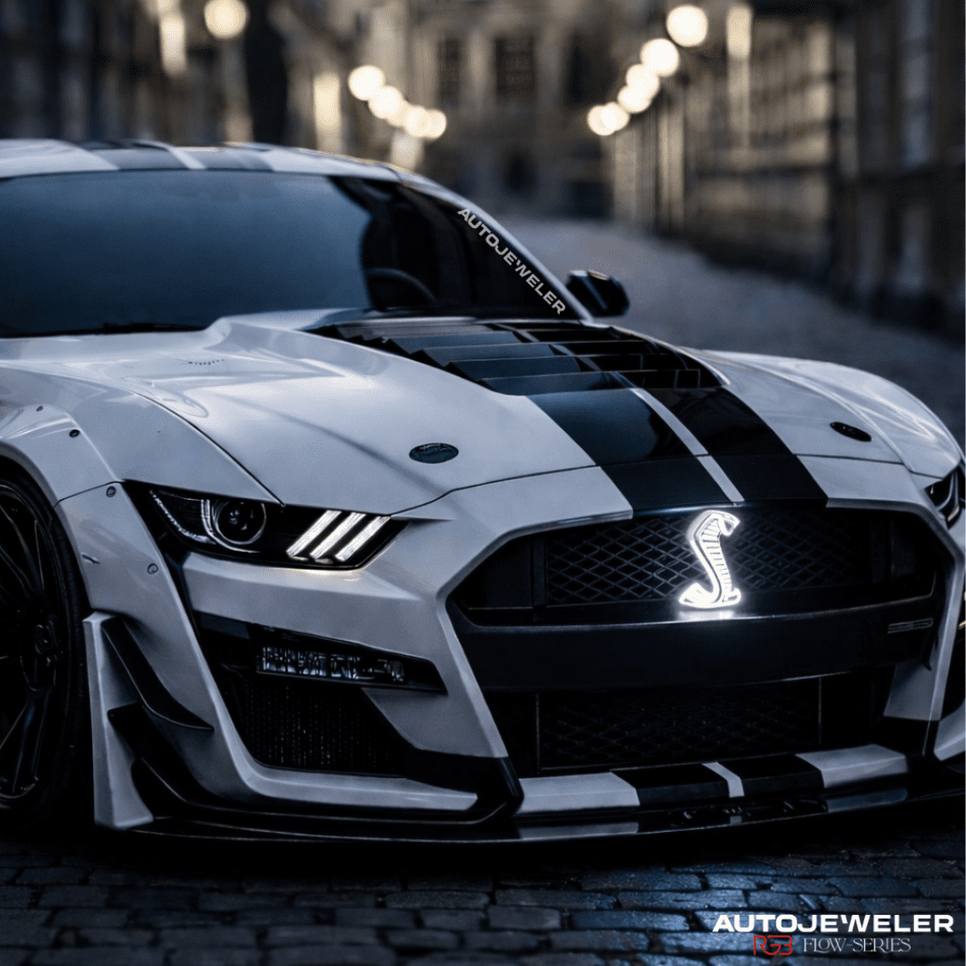 Mustang Cobra LED Light-Up Grille Emblem, Dual Control (RGB Flow Series ...