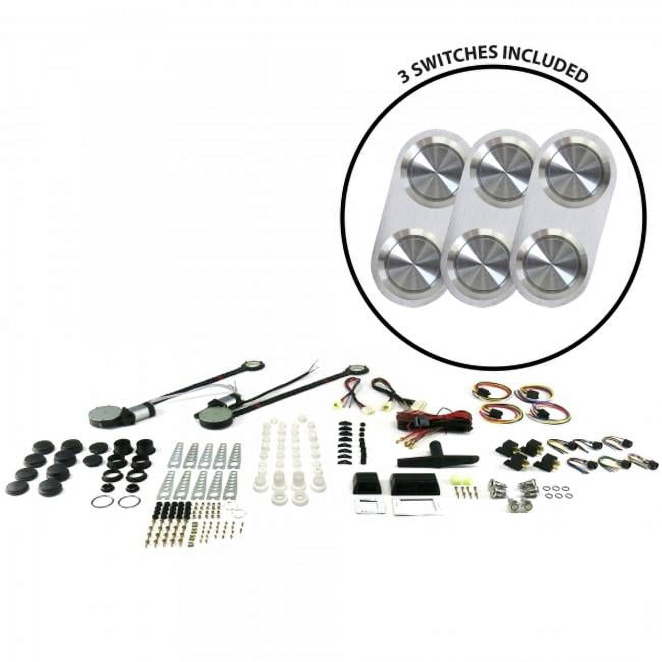 AutoLoc AUTPW46BBA203 2-Door Power Window Kit with 3 Daytona Billet ...